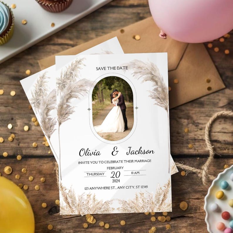 Editable Wedding Invitation Template, Countdown, Music, RSVP (canva ...