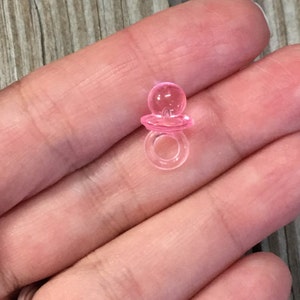 MICRO MINI Acrylic Pacifiers - Pink - Baby Girl - Games/gift Tags/table ...