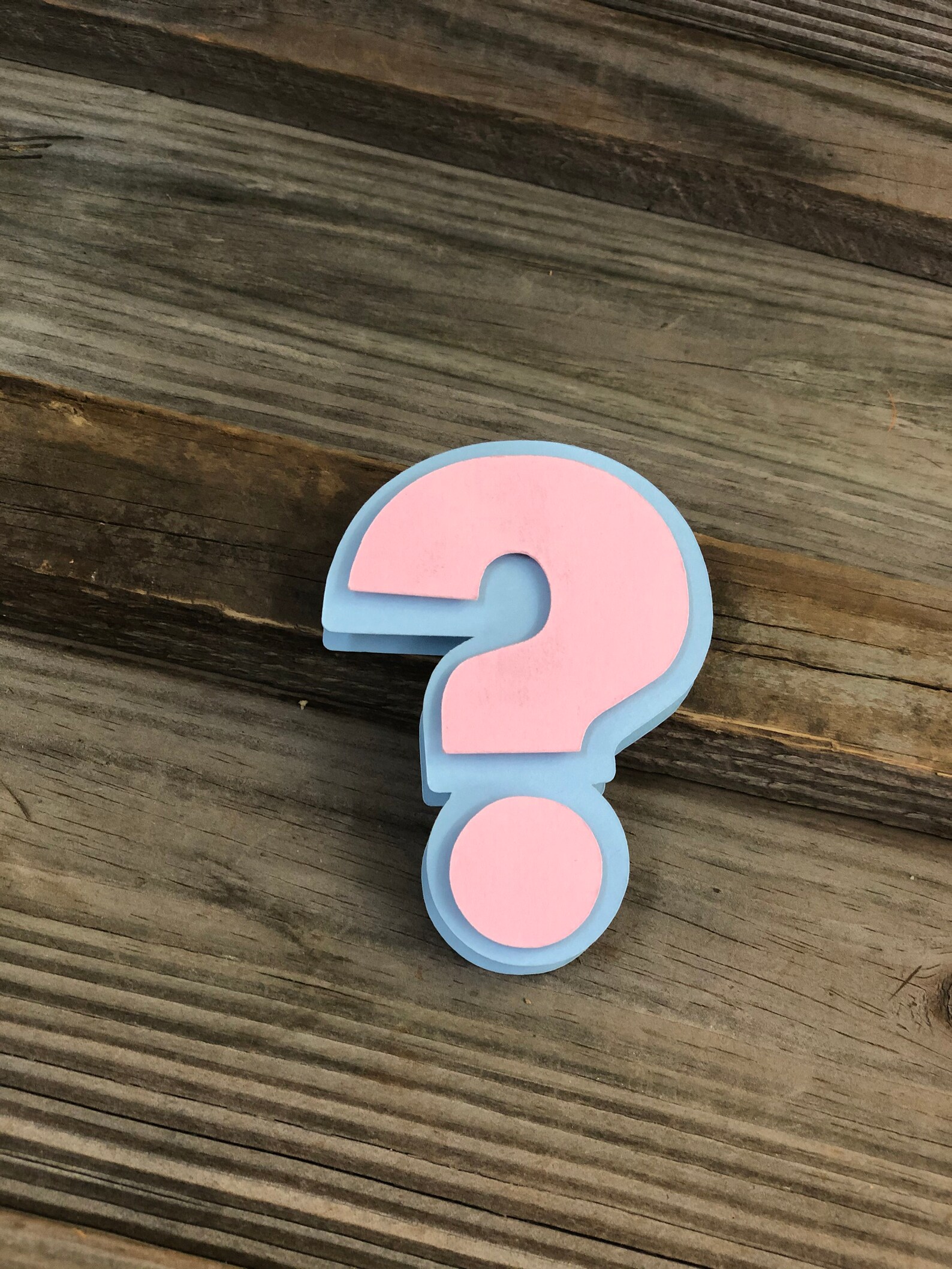 Set of 12 GENDER REVEAL Baby Pink and Baby Blue Question Mark - Etsy