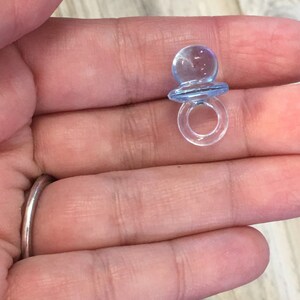 24 - Blue Acrylic Baby Pacifier Favors - Charms - Baby Boy - Games ...