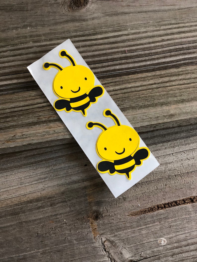 Set of 12 Yellow and Black BUMBLE BEE STICKERS Baby - Etsy