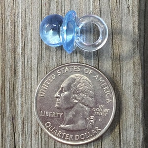 24 - Blue Acrylic Baby Pacifier Favors - Charms - Baby Boy - Games ...