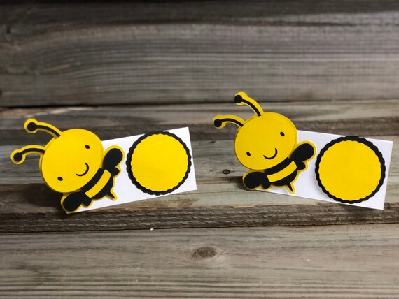 Set of 12 Yellow and Black BUMBLE BEE Food/table Tents | Etsy
