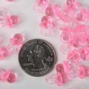 MICRO MINI Acrylic Pacifiers - Pink - Baby Girl - Games/gift Tags/table ...