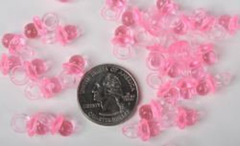 MICRO MINI Acrylic Pacifiers Pink Baby Girl Games/gift - Etsy