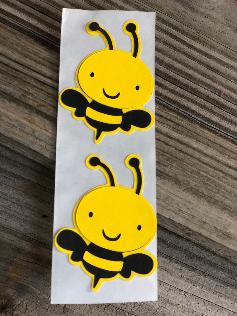 Set of 12 Yellow and Black BUMBLE BEE STICKERS Baby - Etsy