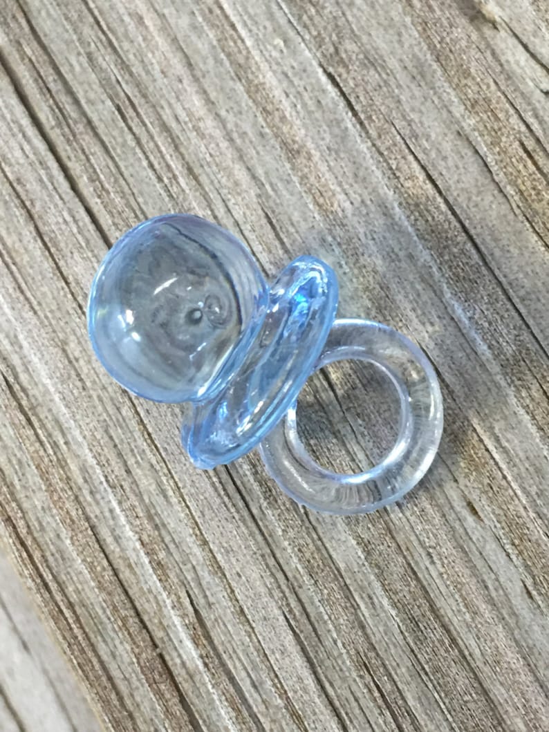 24 Blue Acrylic Baby Pacifier Favors Charms Baby Boy - Etsy