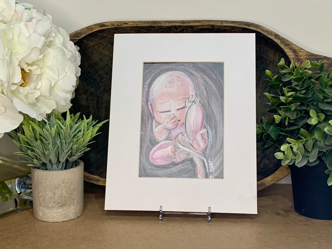 In the Womb Art in Utero Fine Art Print Sleeping Baby Baby Girl Mother ...