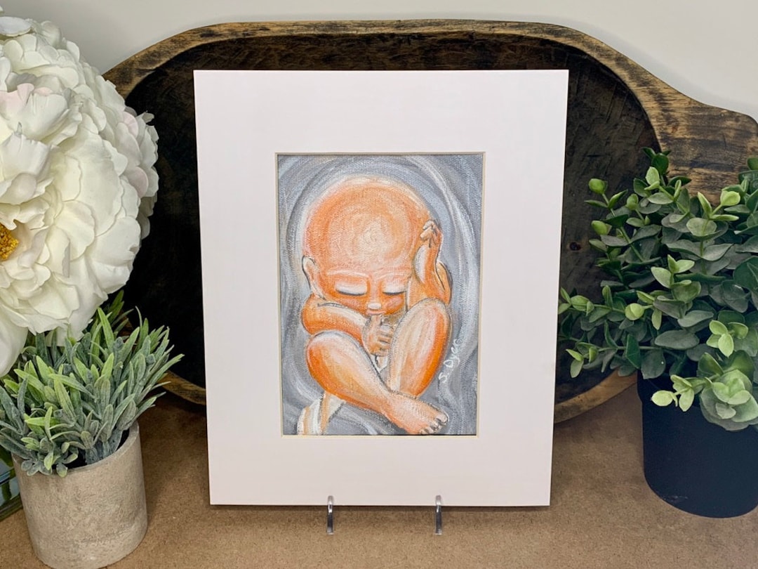 Pregnancy Prenatal Art | in Utero Fine Art Print | Sleeping Baby ...