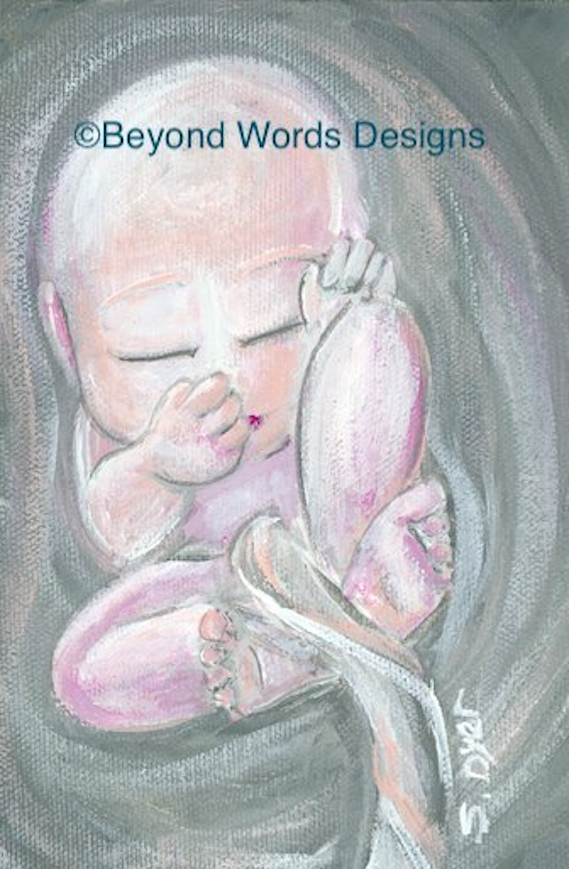 In the Womb Art in Utero Fine Art Print Sleeping Baby Baby Girl Mother ...