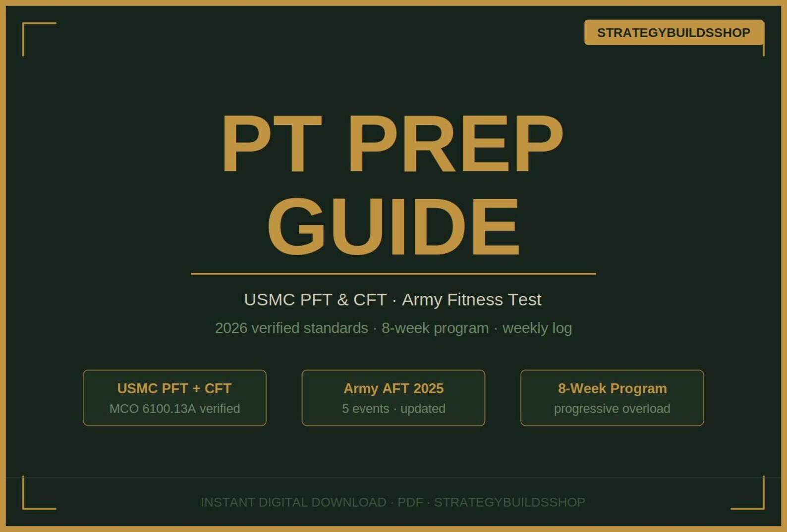USMC PFT CFT Army Fitness Prep Guide | 8-week Program (pdf Download) - Etsy