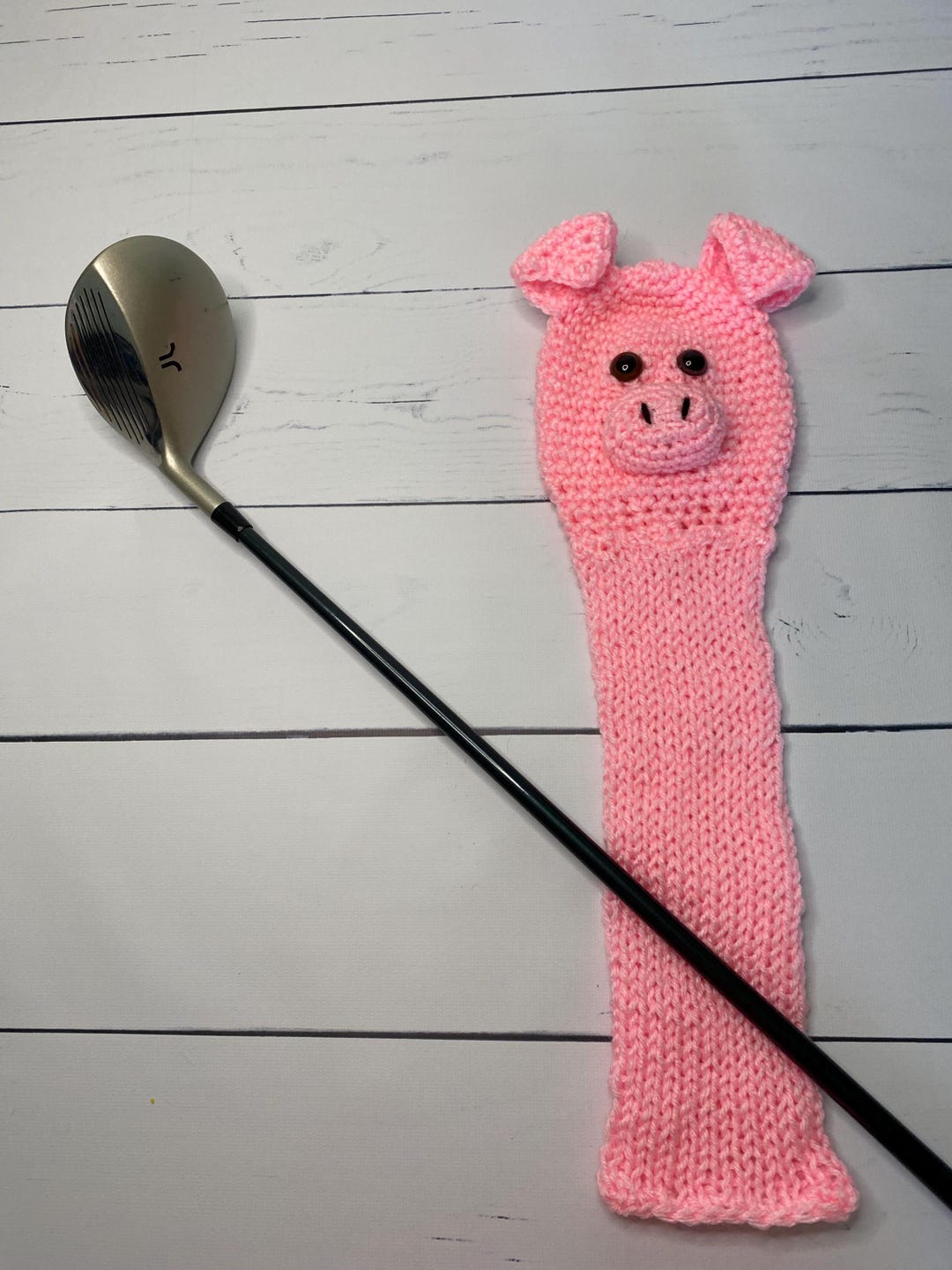 Handmade Knit Pig Golf Club Cover, Farm Animal Novelty Gift - Etsy