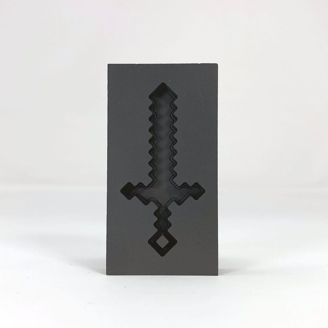 Minecraft Sword Graphite Mold – Precision Machined for Glass & Metal ...
