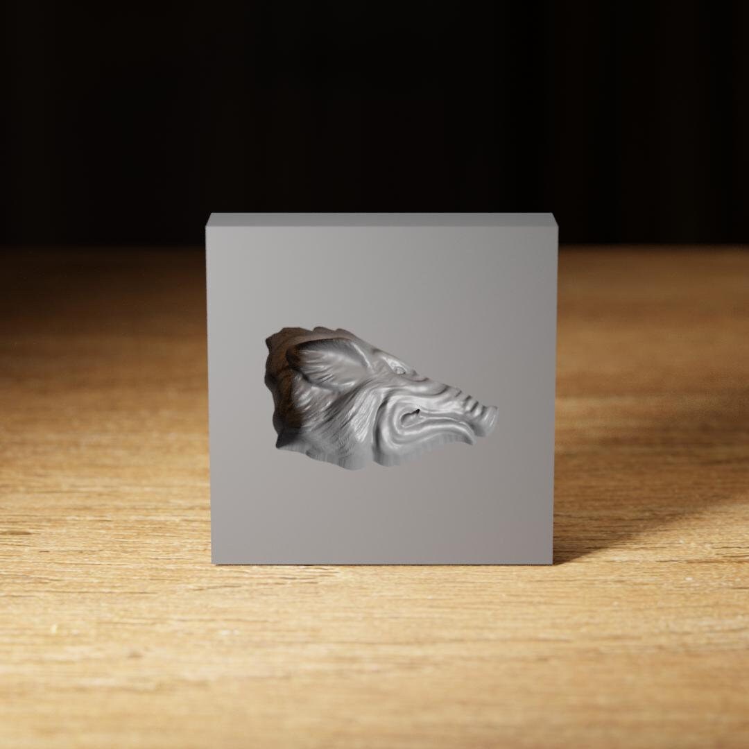 Boar Head Graphite Mold – Precision Machined for Glass & Metal Art ...