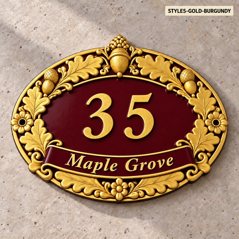 Personalised House Number & Address Sign – Weather-resistant, Hand ...