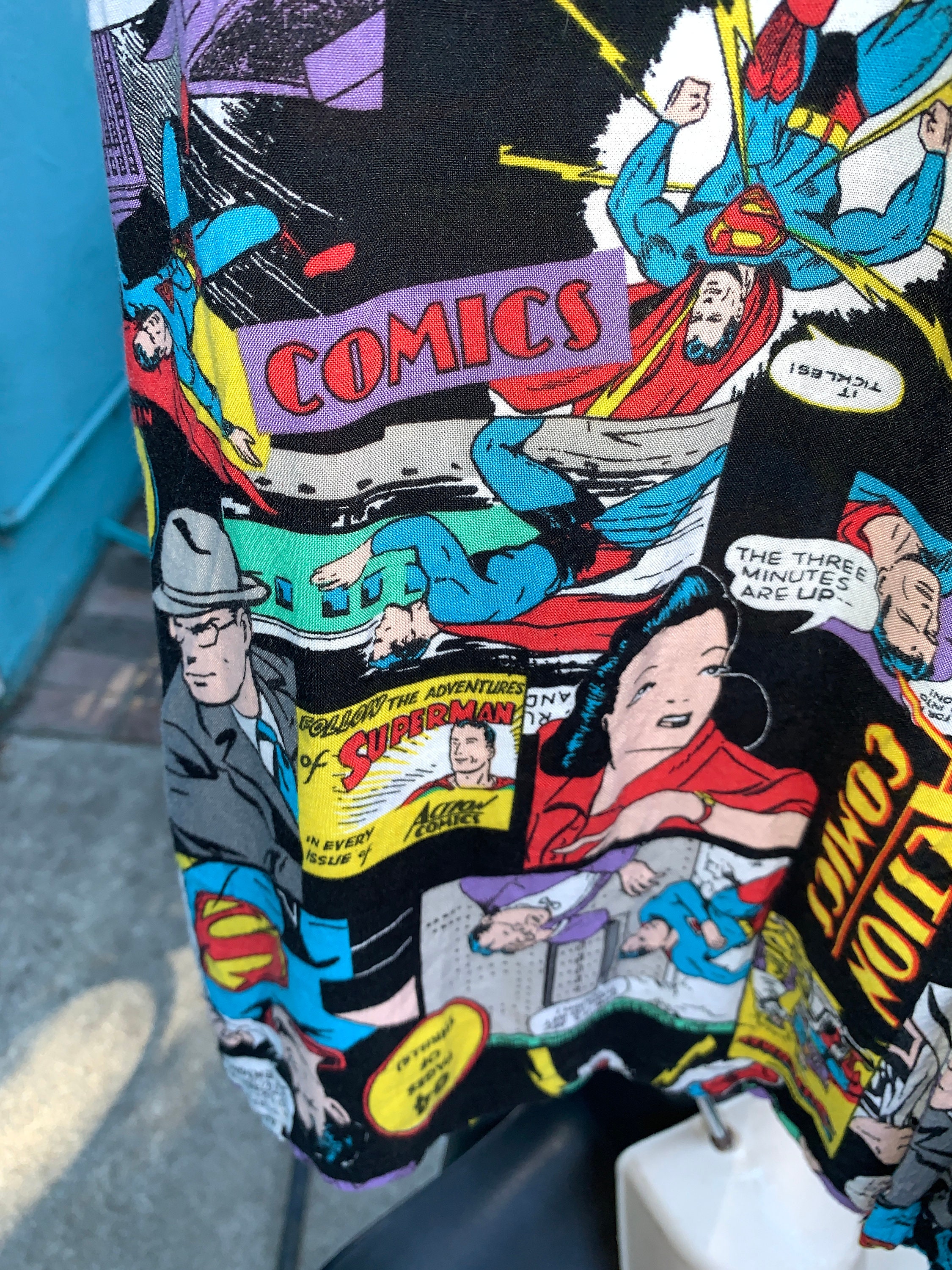 90's SUPERMAN Comic Print Bowling Shirt Warner Brothers Unworn M - Etsy