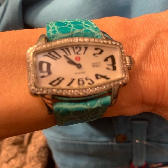 Rare 90s MICHELE Retro Coquette DIAMOND ALLIGATOR Wat… - Gem
