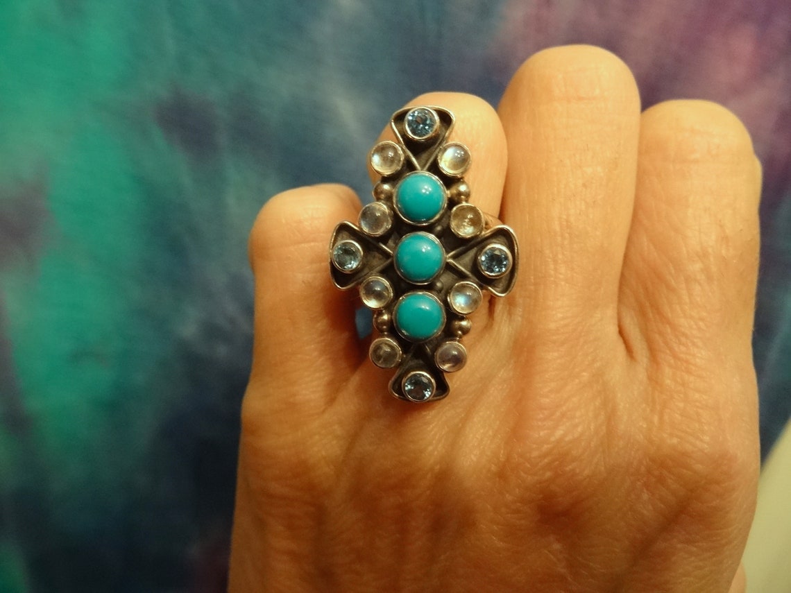 NICKY BUTLER Limited Edition Raj Collection Ring TURQUOISE - Etsy UK