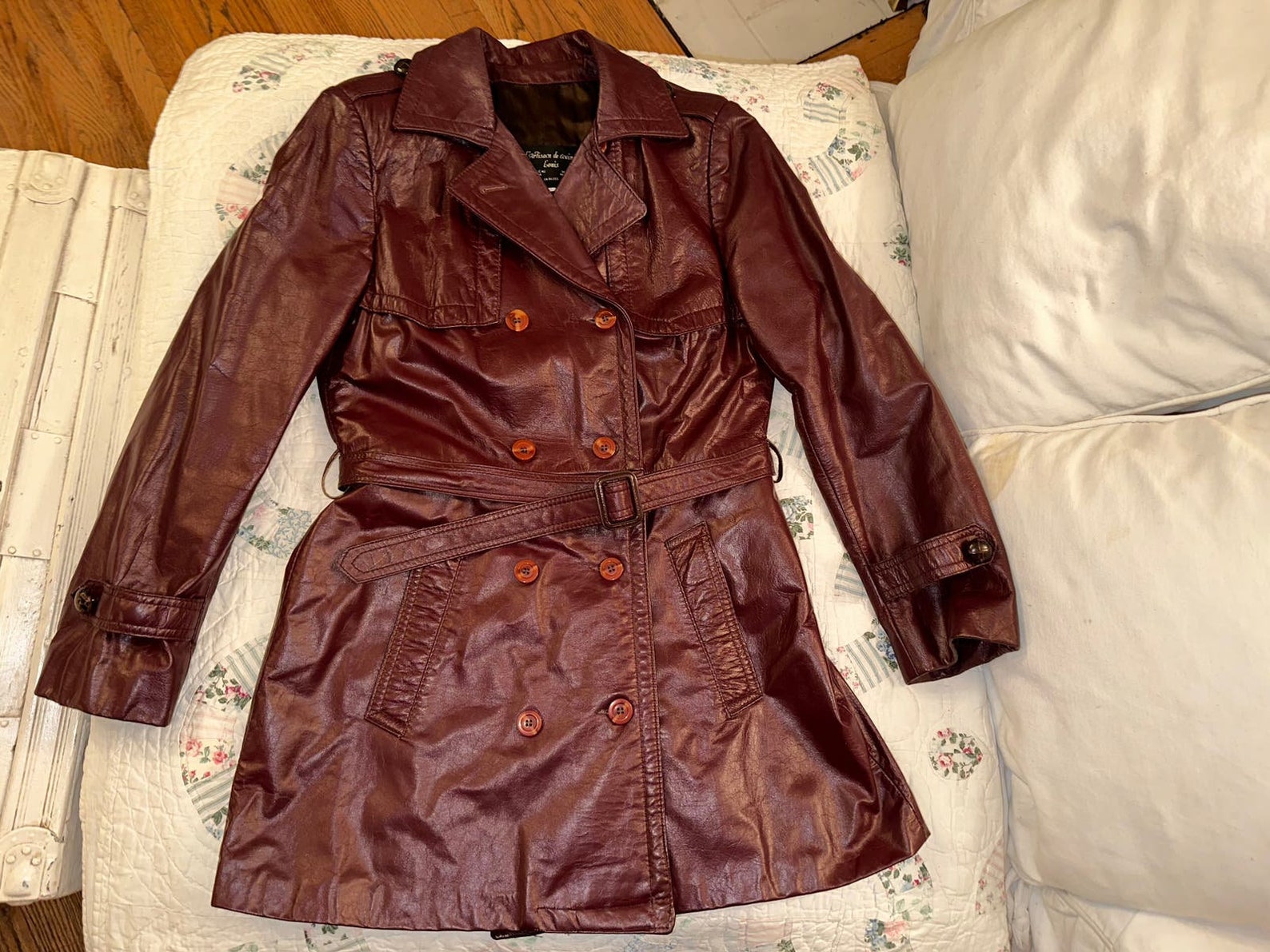 70's-80's Canadian LEATHER TRENCH COAT - Etsy UK