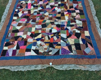Velvet Patchwork Quilt - Etsy