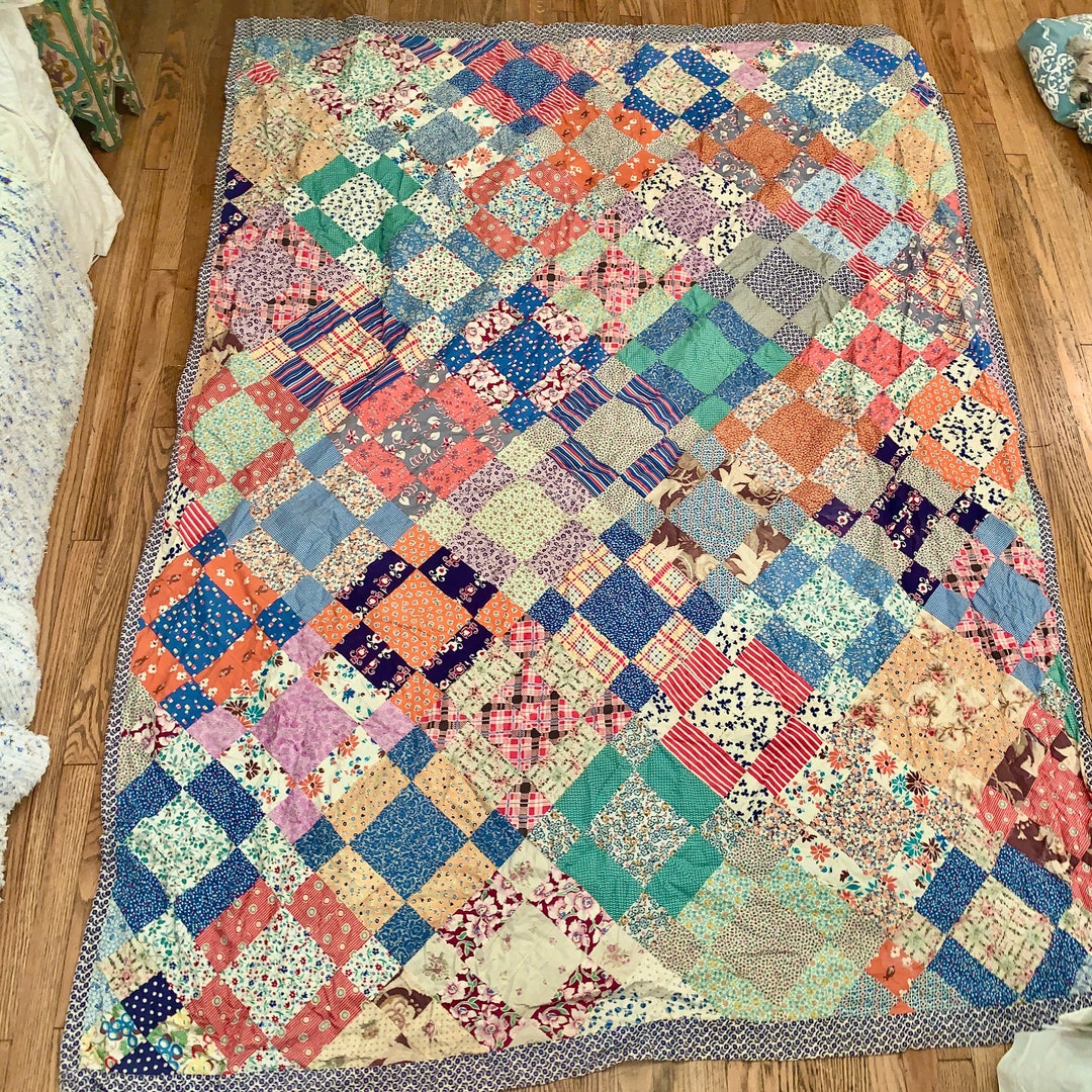 30s/40s ANTIQUE PATCHWORK QUILT - Etsy