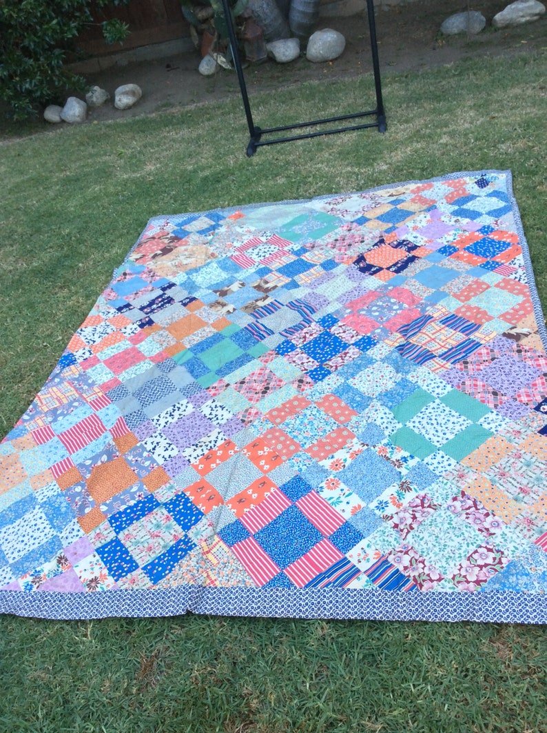 30s/40s ANTIQUE PATCHWORK QUILT - Etsy