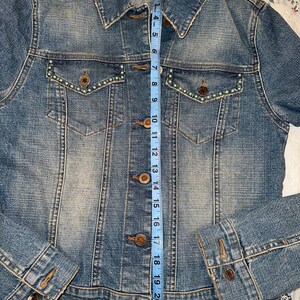 90's BUZZ 18 Embellished TURQUOISE STUDDED Denim Jean Jacket - Etsy