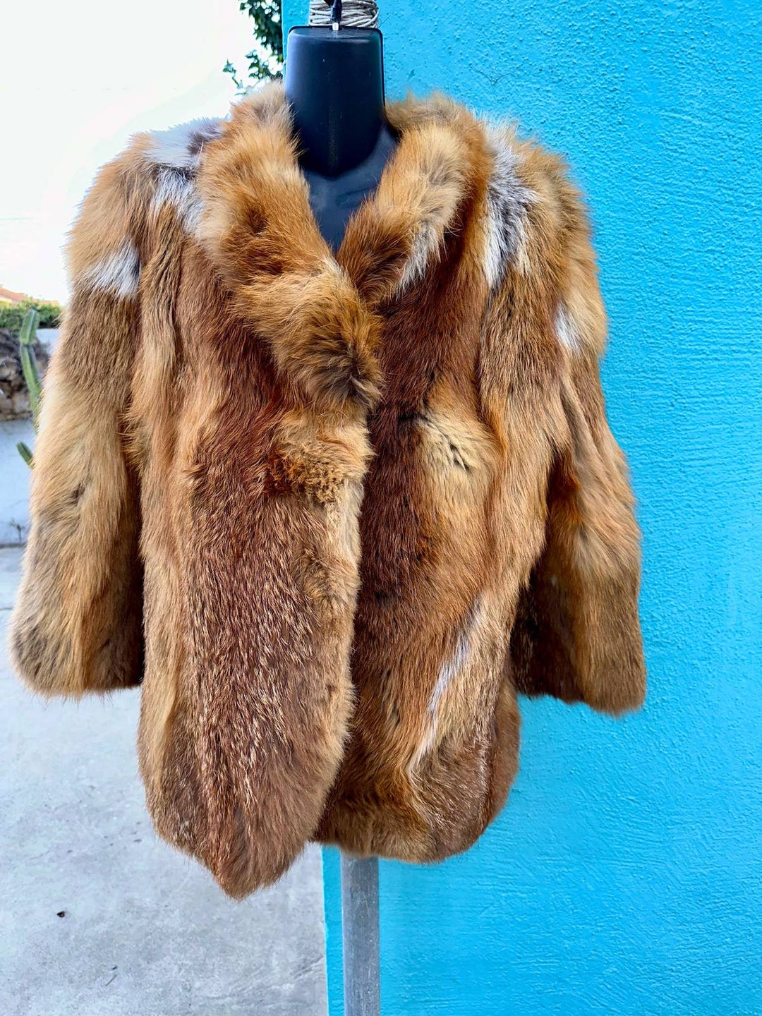 80's 90's Otto D. Madsen COPENHAGEN Fluffy FOX FUR Jacket - Etsy