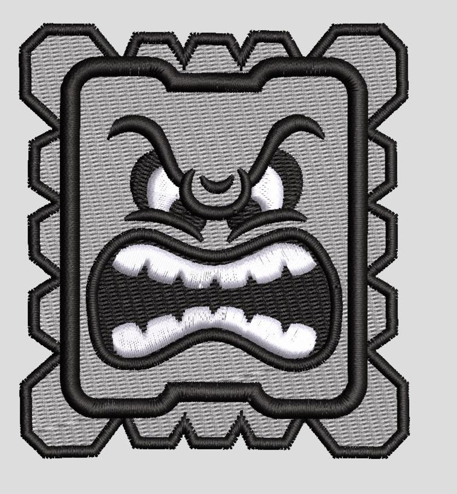 Angry Square Thwomps Embroidery Pattern (3x3) - Etsy