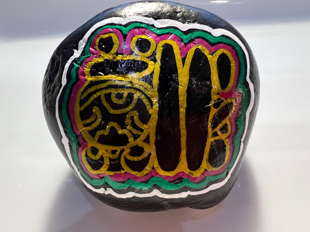 Mayan Hieroglyph- Mayan Script Rock-stone Collection Piece - Etsy