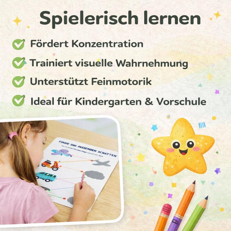 Matching Shadows Worksheets for Children | Preschool Learning Game PDF ...