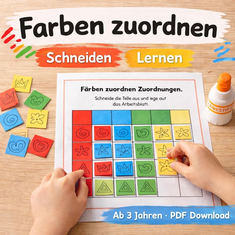 Color Matching for Kids PDF | Montessori Learning Game for Ages 3 ...