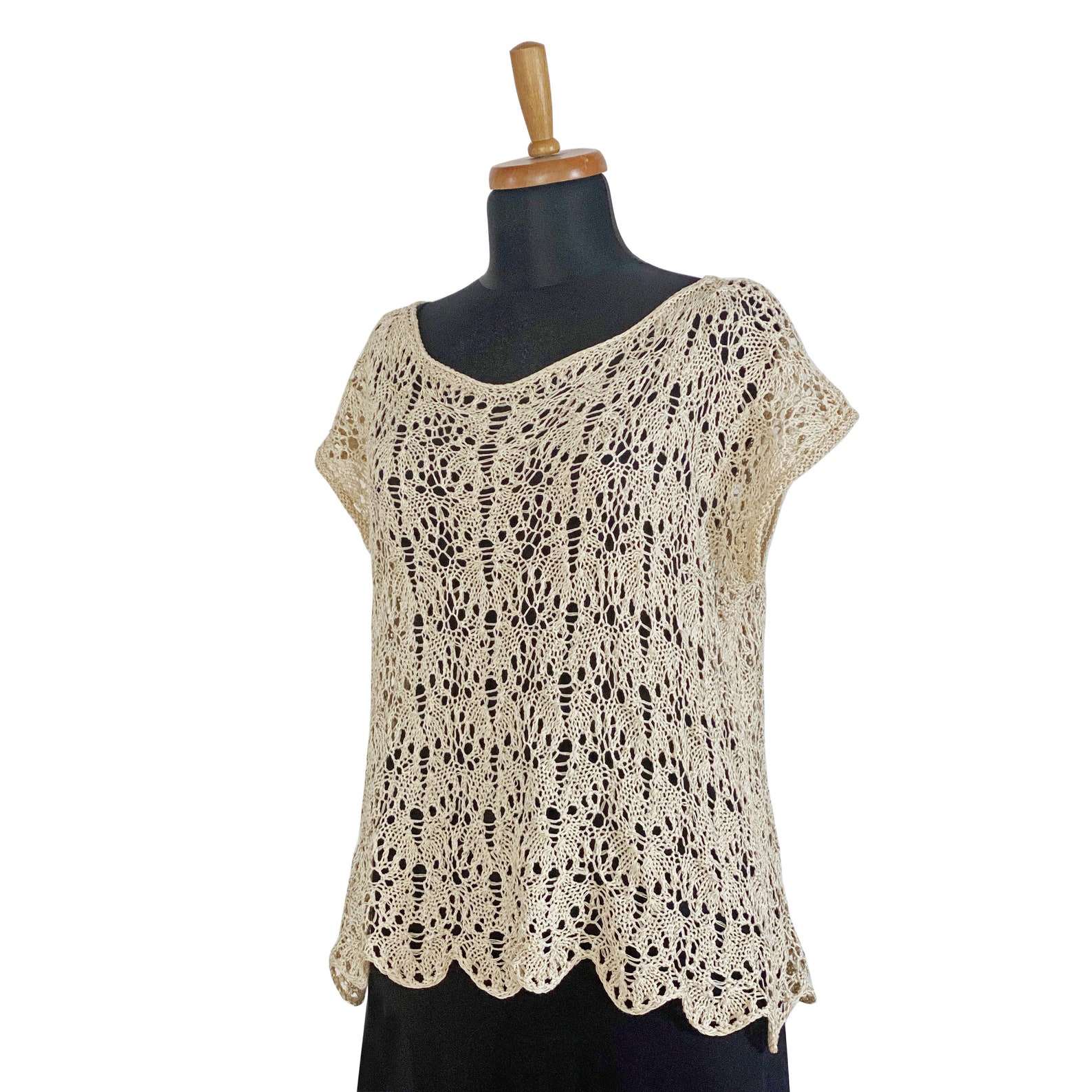 LOTUS Lacy Summertop Knitting Pattern (PDF) - Etsy