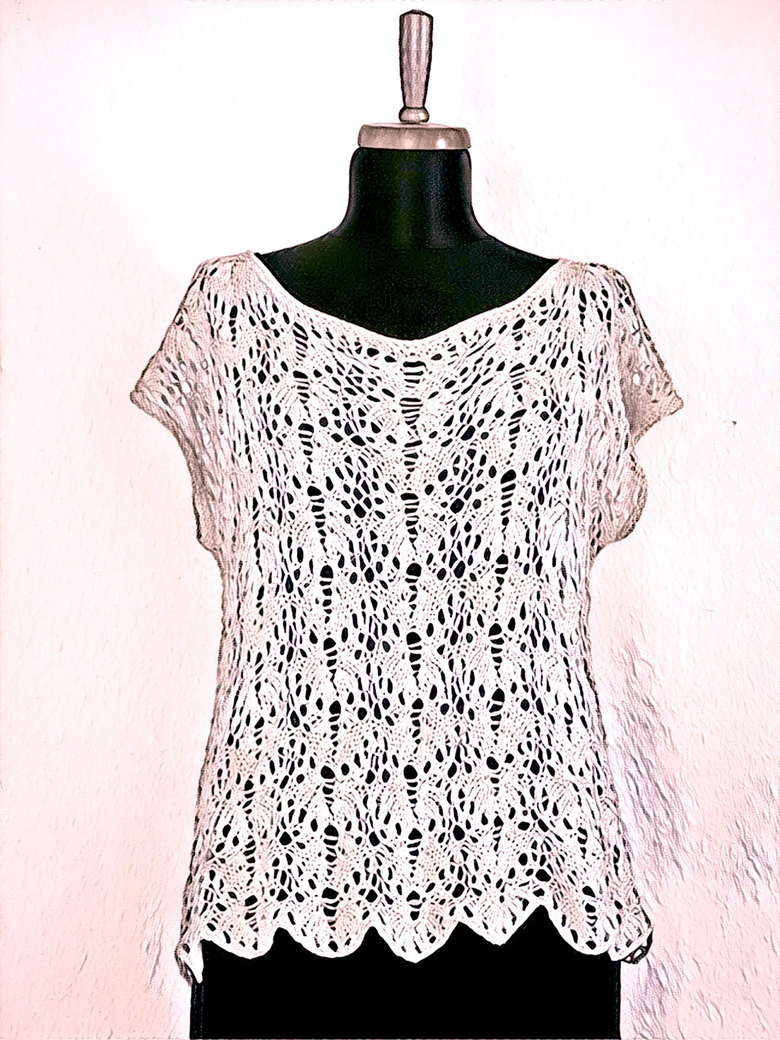 LOTUS Lacy Summertop Knitting Pattern (PDF) - Etsy