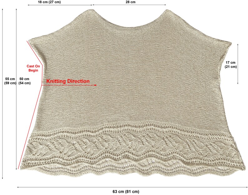 JADE Oversize Top Knitting Pattern (PDF) - Etsy