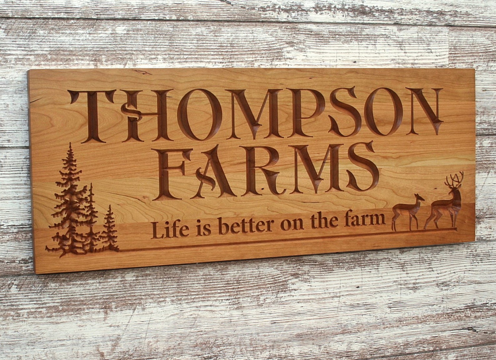 Personalized Farm House Sign Life is Better on the Farm Rustic - Etsy