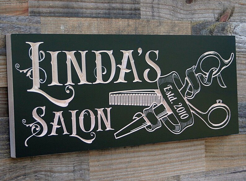 Hair Salon Sign Hair Stylist Sign Barber Shop Sign Custom - Etsy