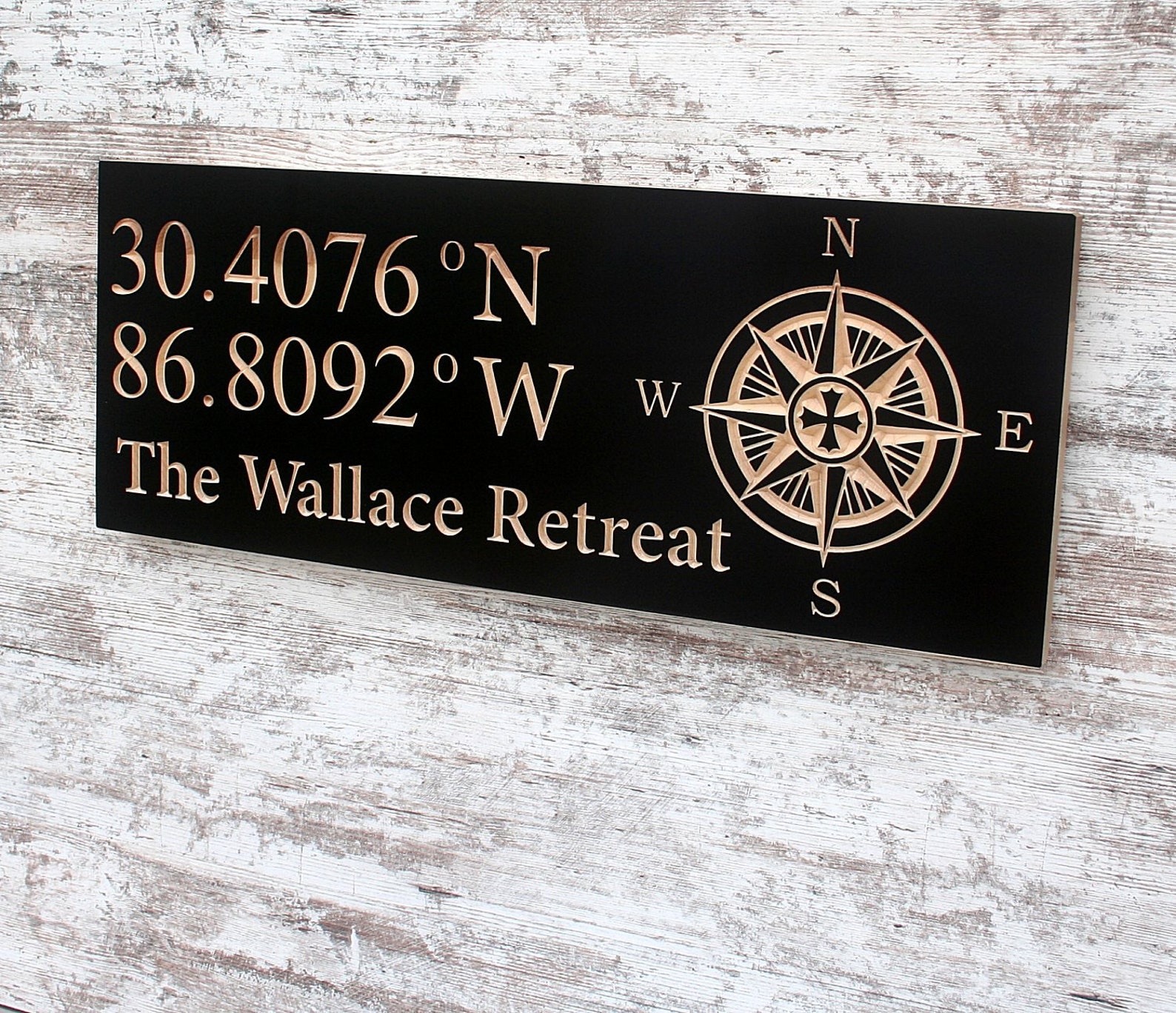 Coordinates Sign New Home Gift House Closing Gift Family Last - Etsy