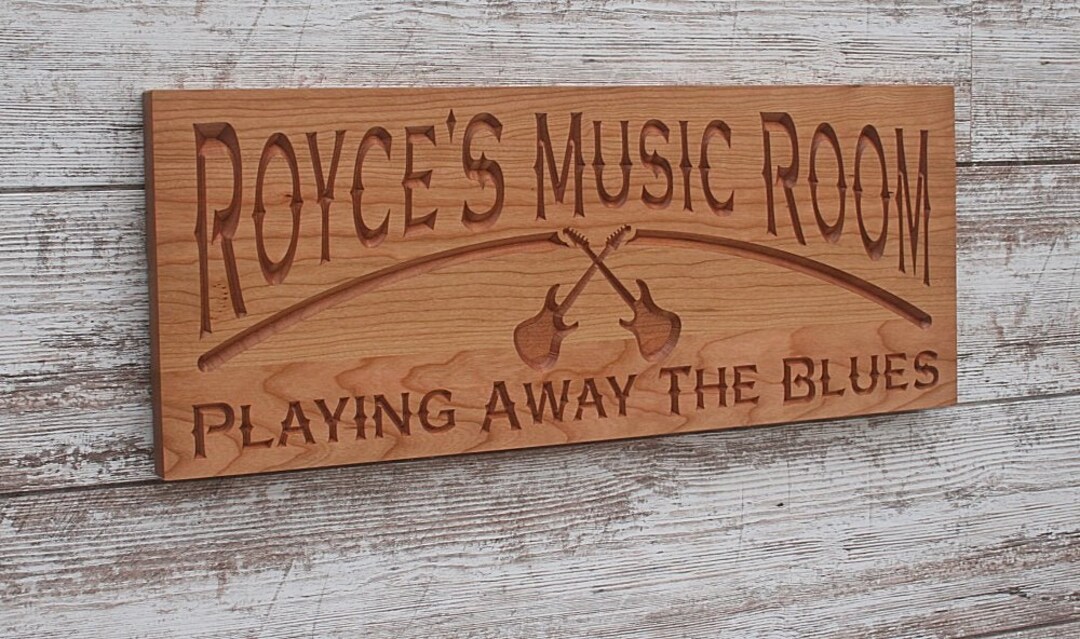 Custom Bar Sign Man Cave Sign Rock Star Sign With Guitar Custom Music ...
