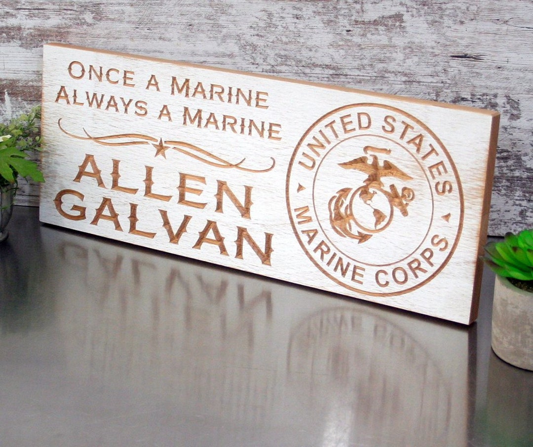 USMC Plaque Military Retirement Gift Exclusive Armed Forces Keepsake ...
