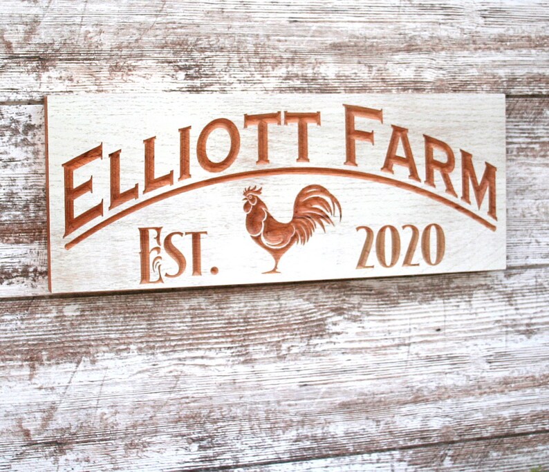 Wall Hangings Home Décor Custom Carved Farm Sign Custom Family Farm ...