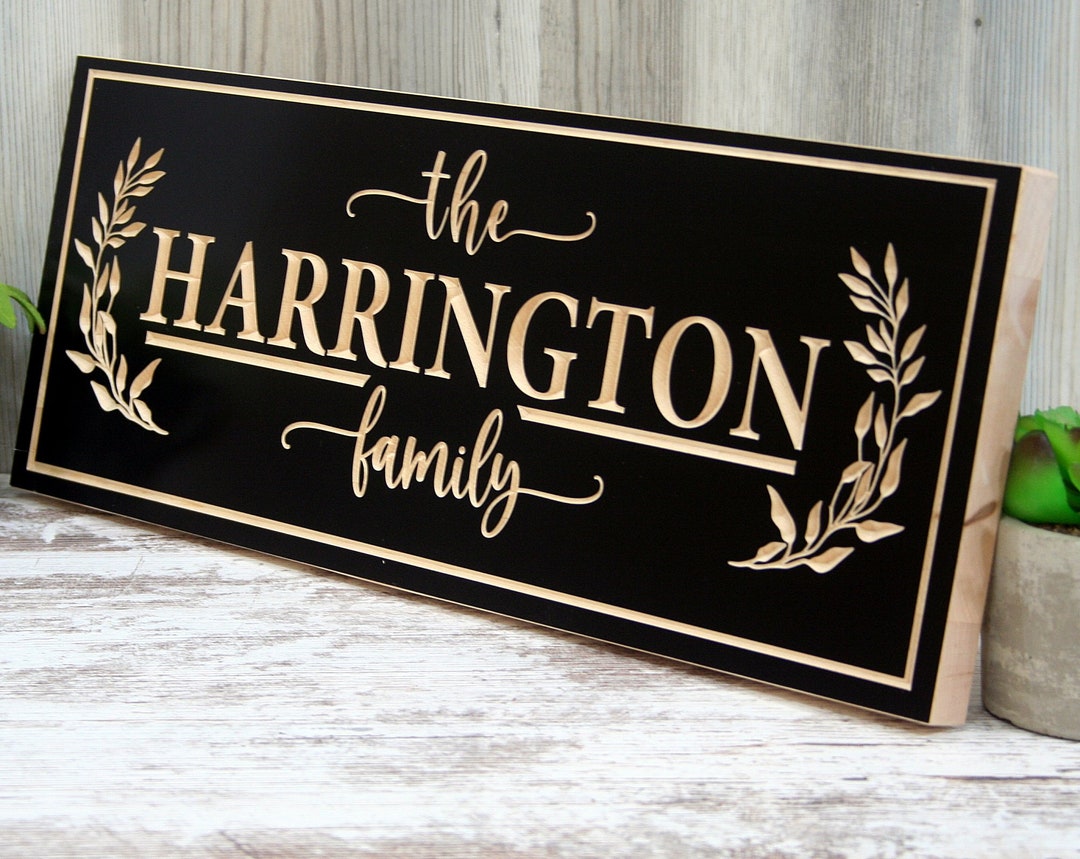 Personalized Family Name Sign, Beautifully Crafted for Newly ...