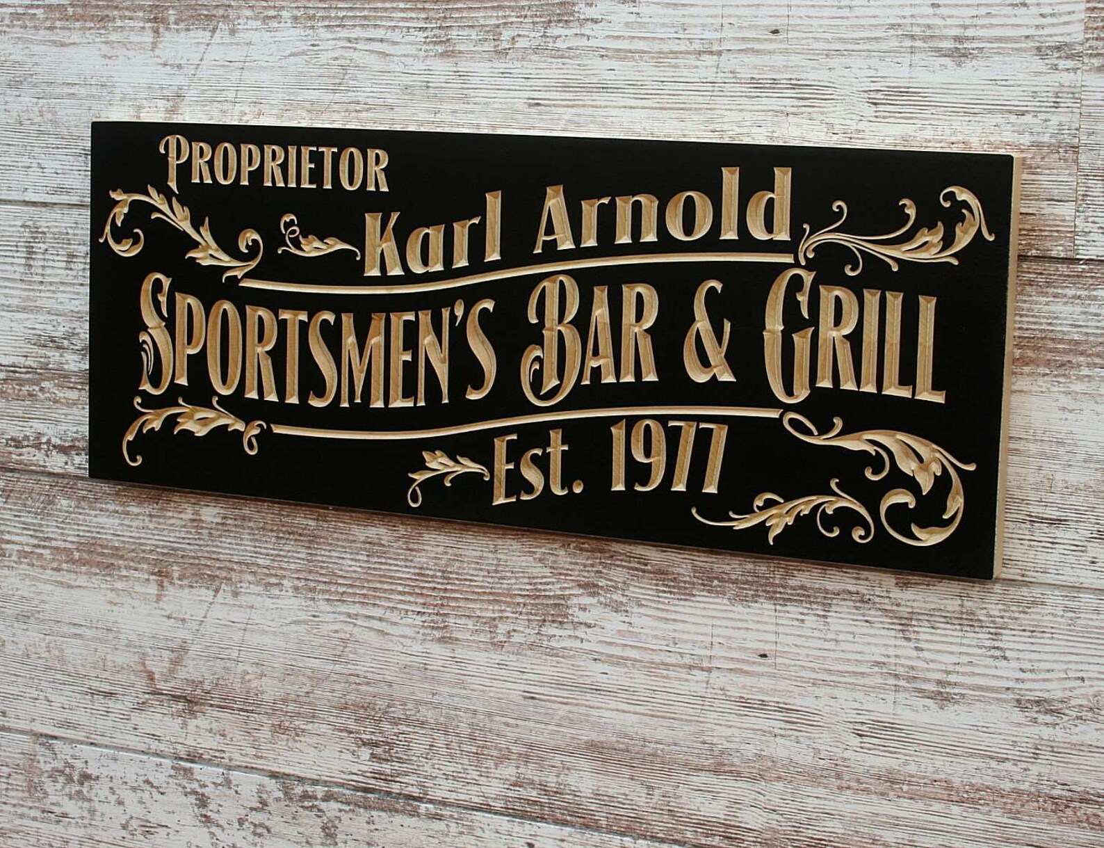 Custom Bar Theme Sign Custom Bar Sign Rustic Tavern Decor - Etsy