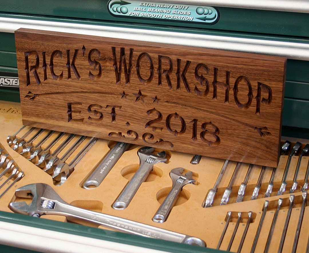 Workshop Sign Man Cave Decor Home Pub Sign Garage Sign Custom Workshop ...
