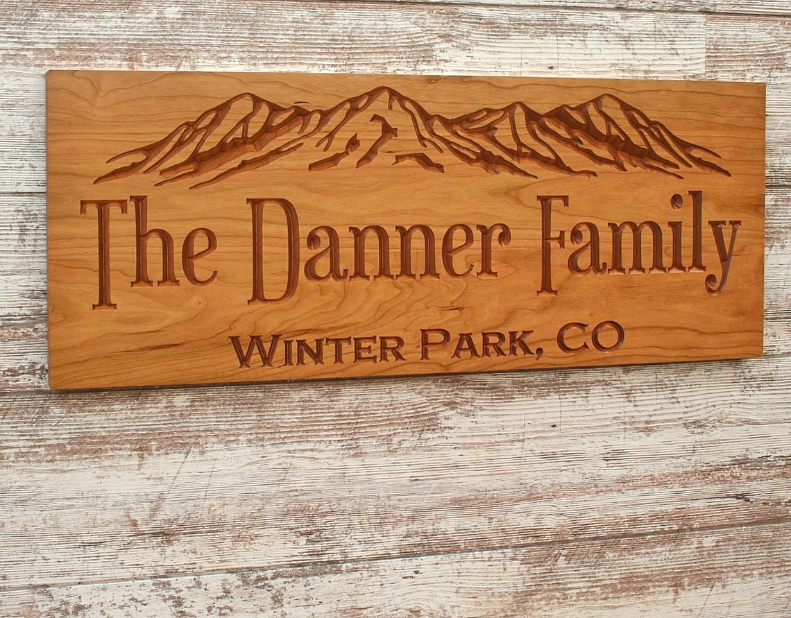 Custom Cabin Sign Personalized Sign Cabin Decor Wooden | Etsy