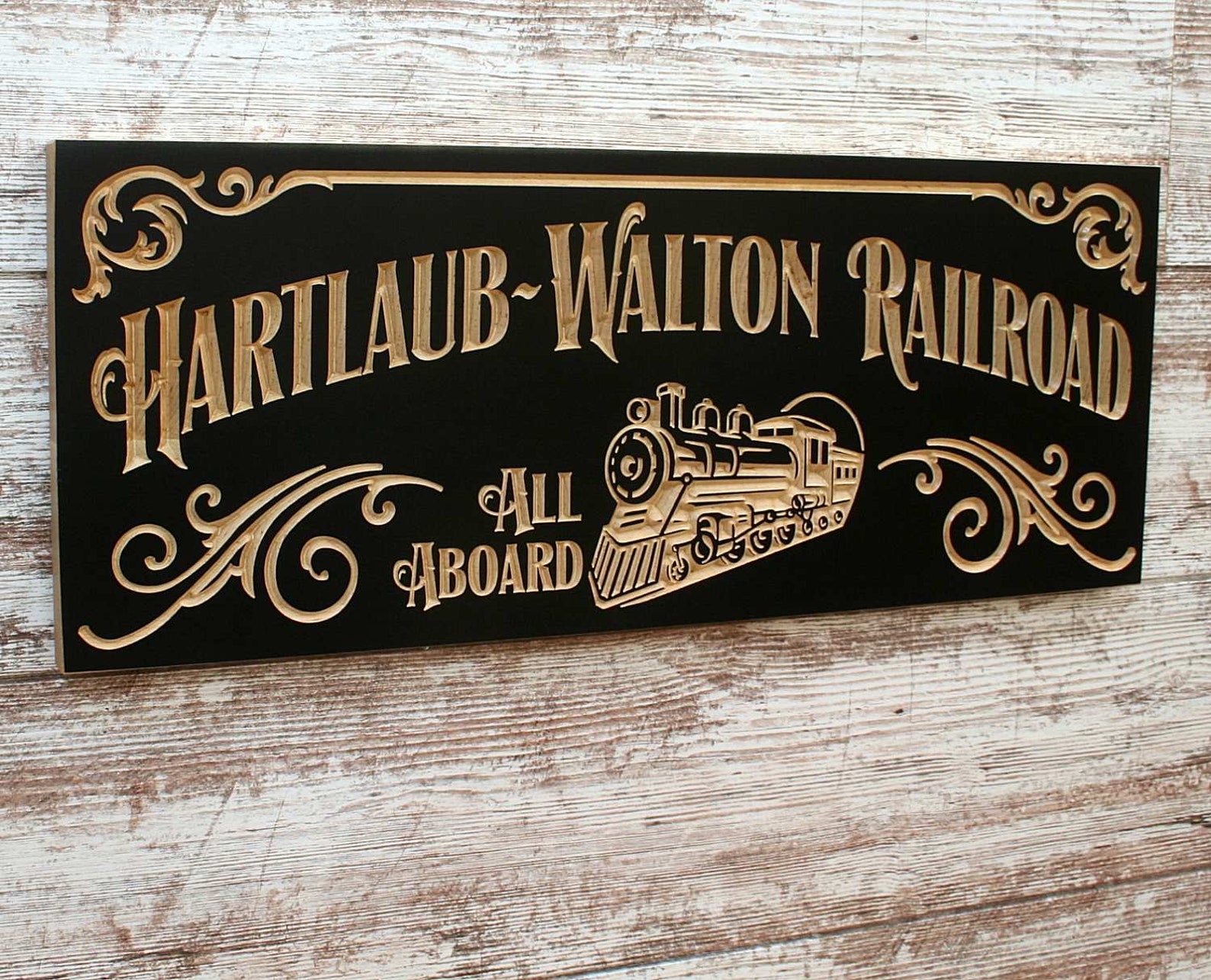 Railroad Sign Anniversary Gift for Men Personalized Man Cave - Etsy