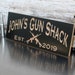 Gunsmith Room Sign Carved Wooden Sign Gifts for Hunters Man Cave Sign ...
