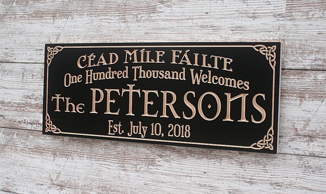 Celtic Sign Irish Name Sign Irish Blessing Sign Celtic Sign 5th ...