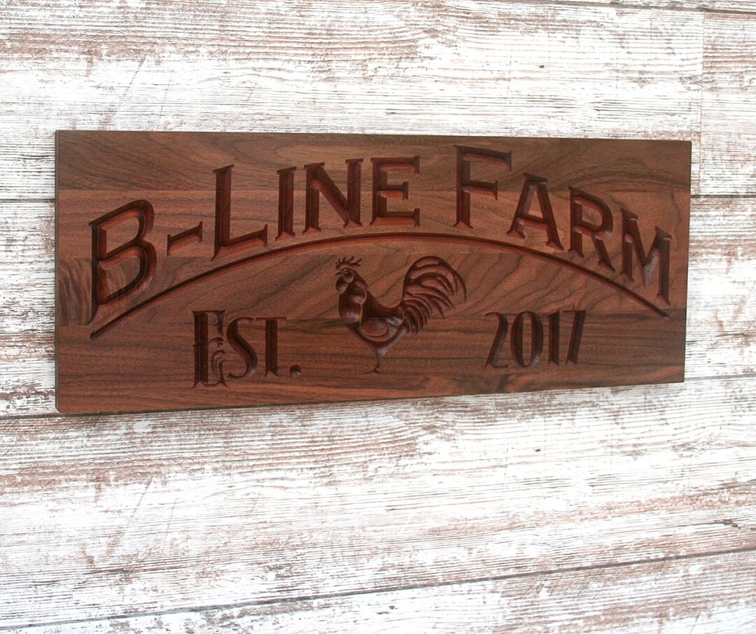 Custom Farmhouse Sign With Chicken Porch Sign Personalized Gift ...