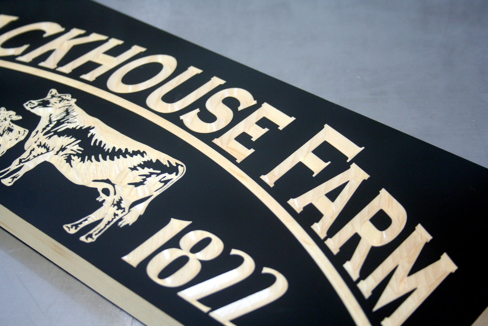 Custom Family Farm Sign With Cattle-cows Wood Last Name Ranch Sign ...